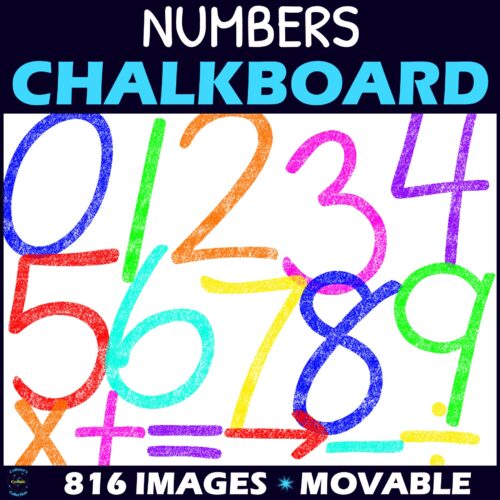 Chalkboard Numbers Font Clipart - Made By Teachers