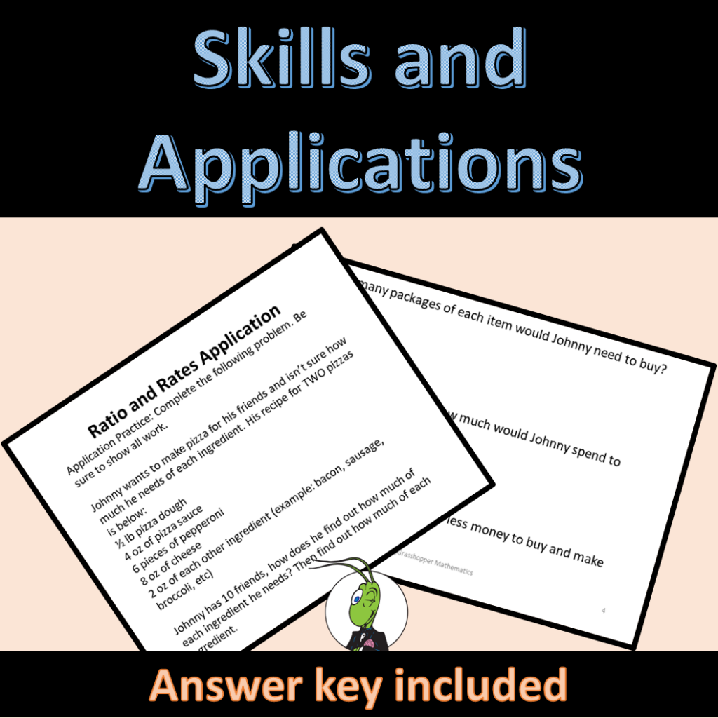 Ratios and Rates Pizza Application Project - Made By Teachers