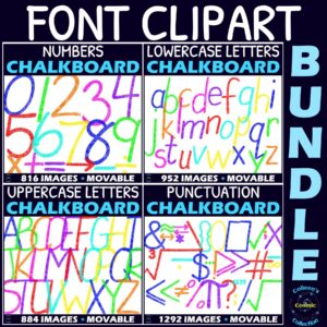 Chalkboard Font Clipart BUNDLE | Made By Teachers