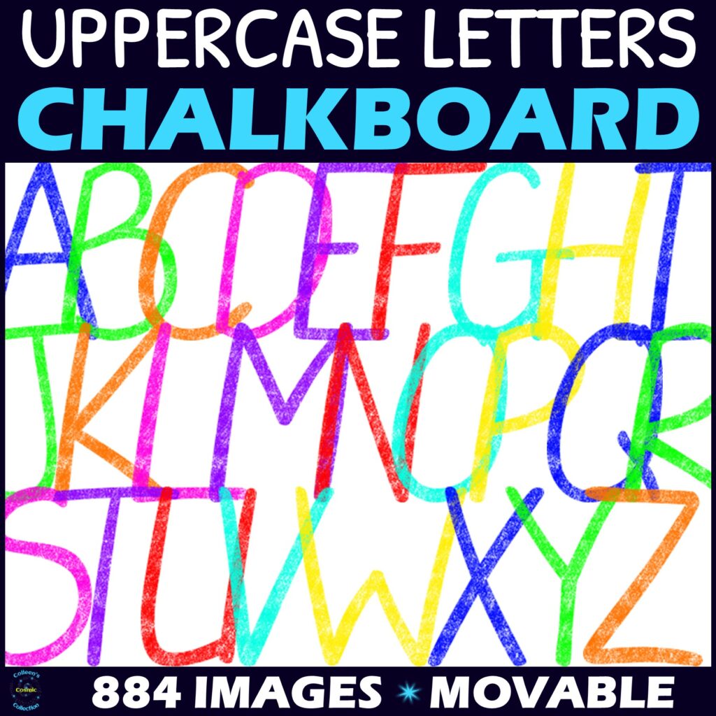 Chalkboard Font Clipart BUNDLE | Made By Teachers