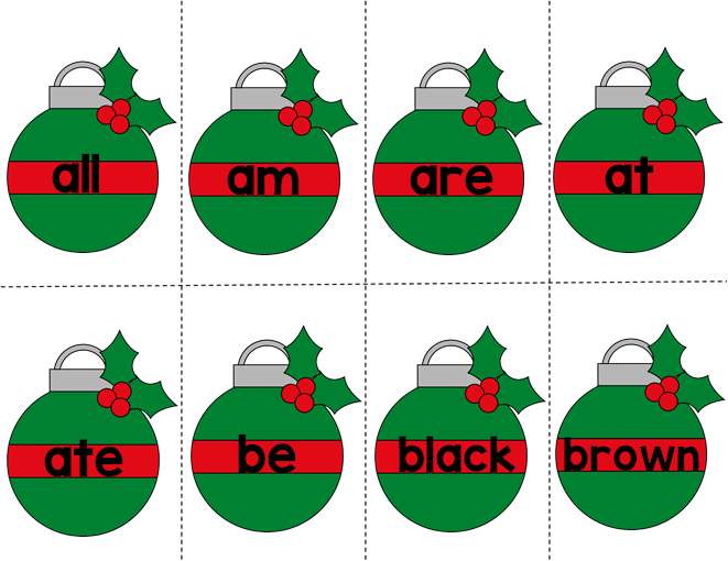 Ornament Sight Word Tracing Worksheets(Primer) | Made By Teachers