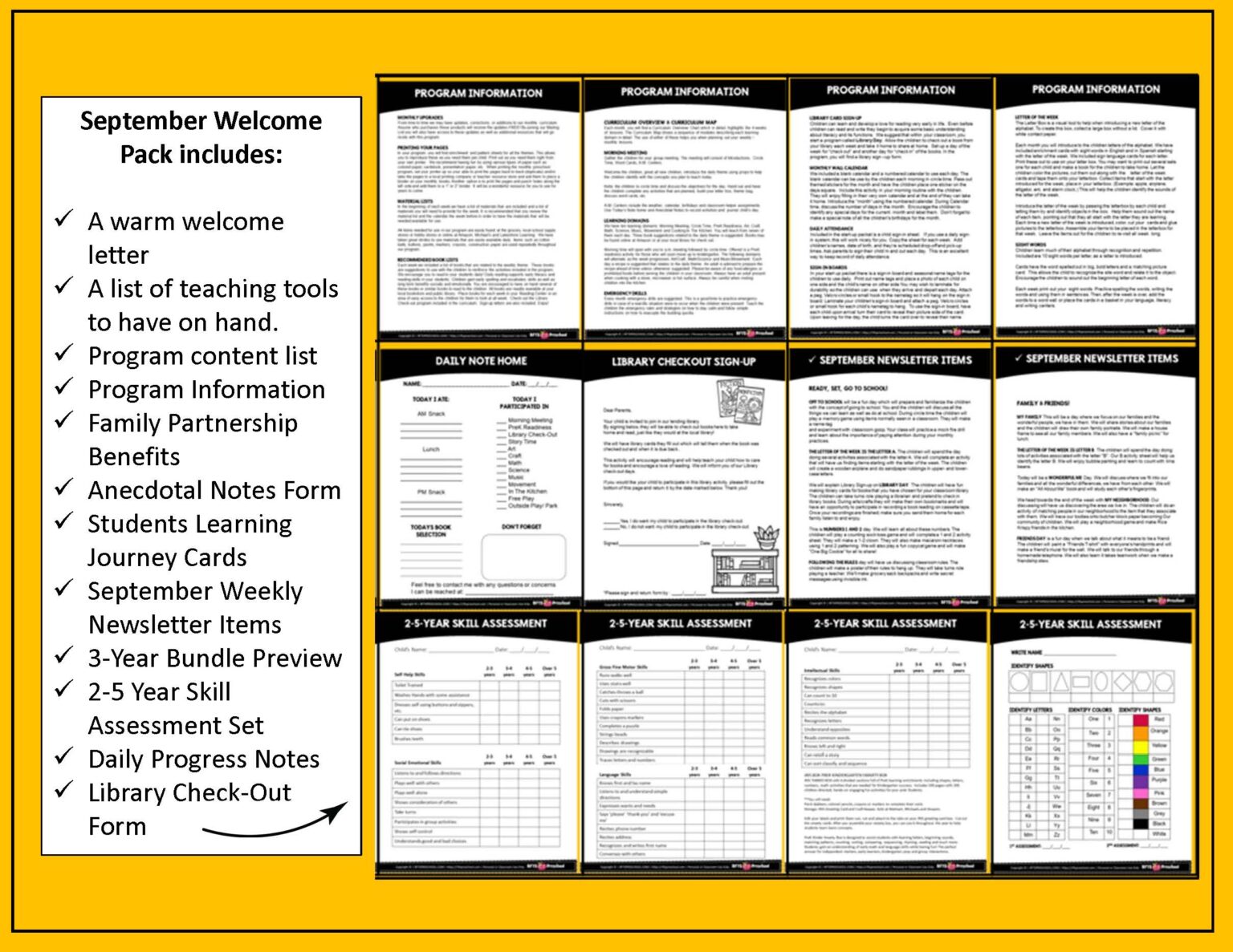 SEPTEMBER PRESCHOOL PREK KINDERGARTEN CURRICULUM MONTHLY LESSON PLAN ...