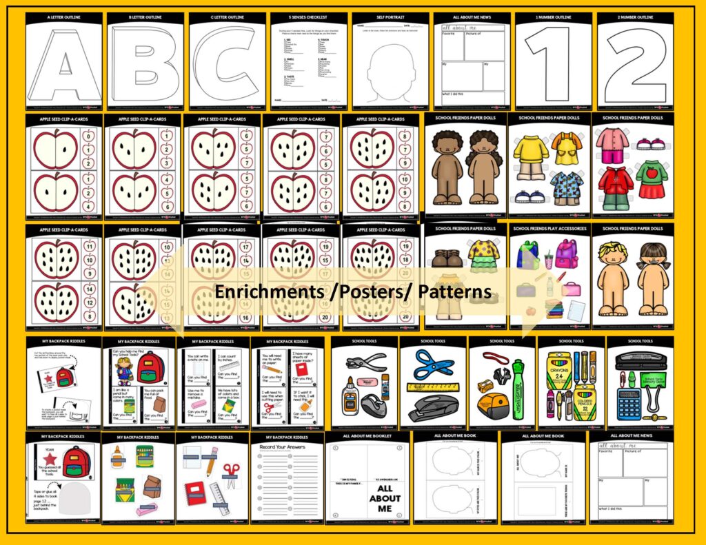 SEPTEMBER PRESCHOOL PREK KINDERGARTEN CURRICULUM MONTHLY LESSON PLAN ...