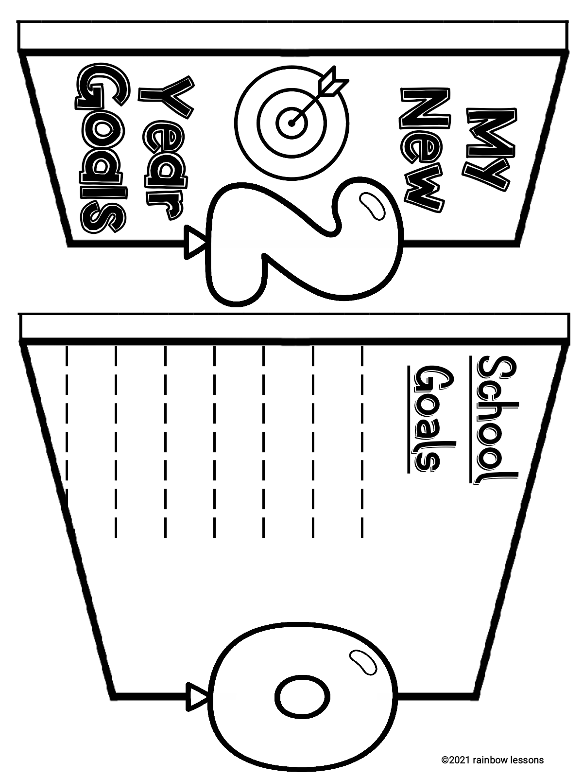 New Years Goals 2022 | New Years 2022 Craftivity - Made By Teachers