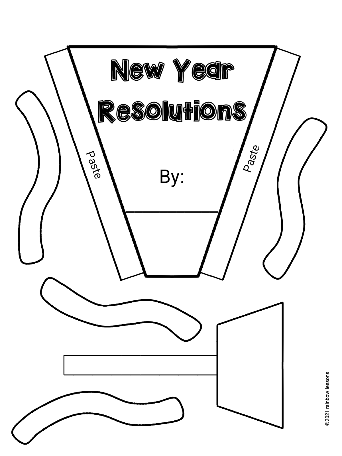 New Years Resolutions 2022 | New Years Craft 2022 | Made By Teachers