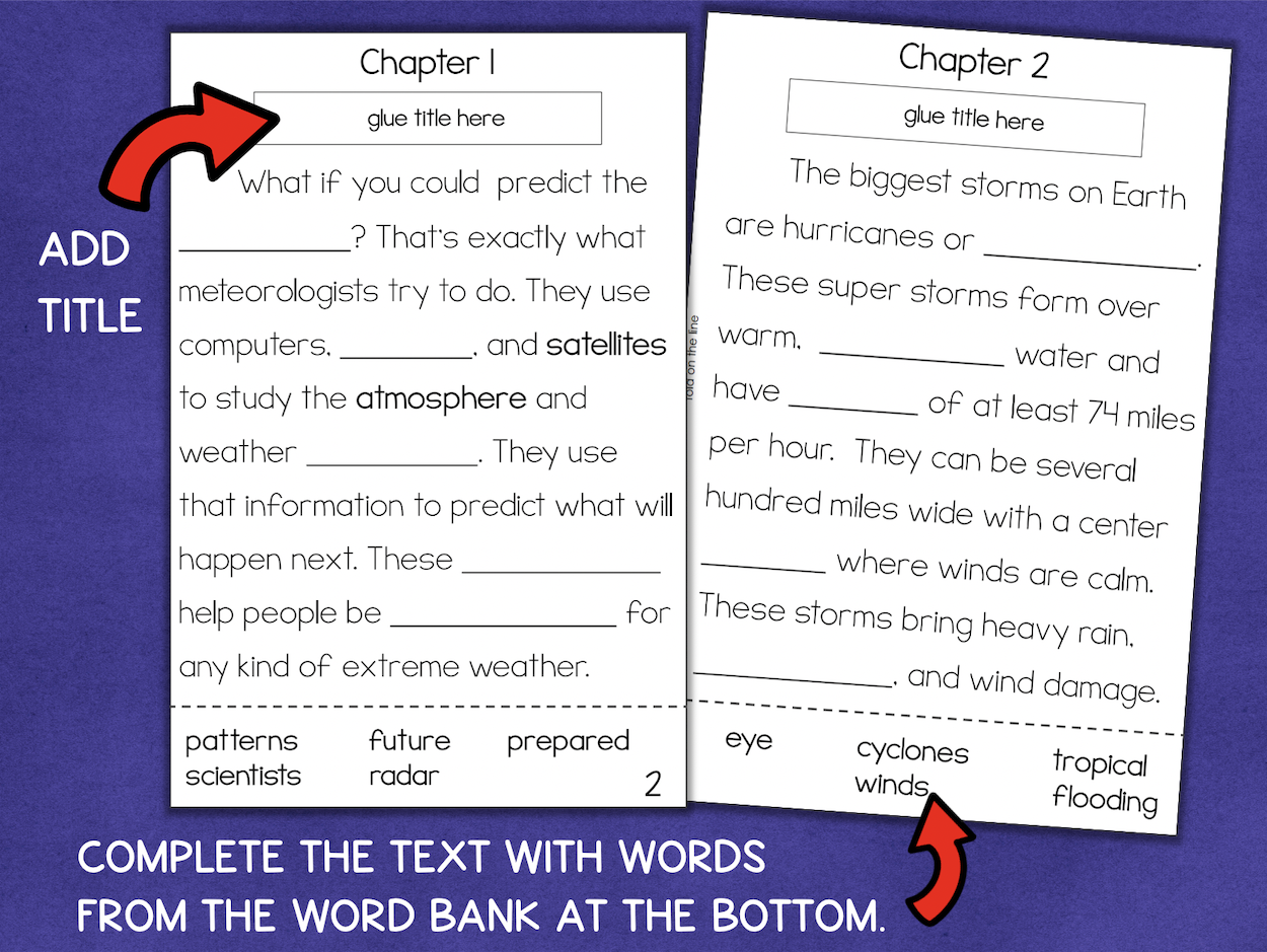 Extreme Weather STORMS Interactive Reading - Made By Teachers