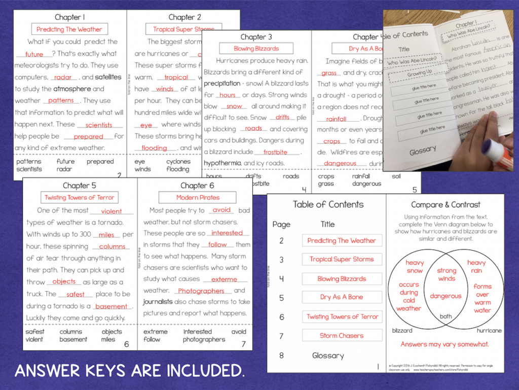 Extreme Weather STORMS Interactive Reading - Made By Teachers