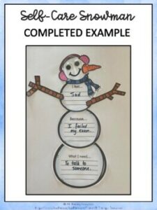 Self Care Winter Snowman Counseling Craft | Made By Teachers