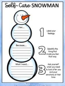 Self Care Winter Snowman Counseling Craft | Made By Teachers