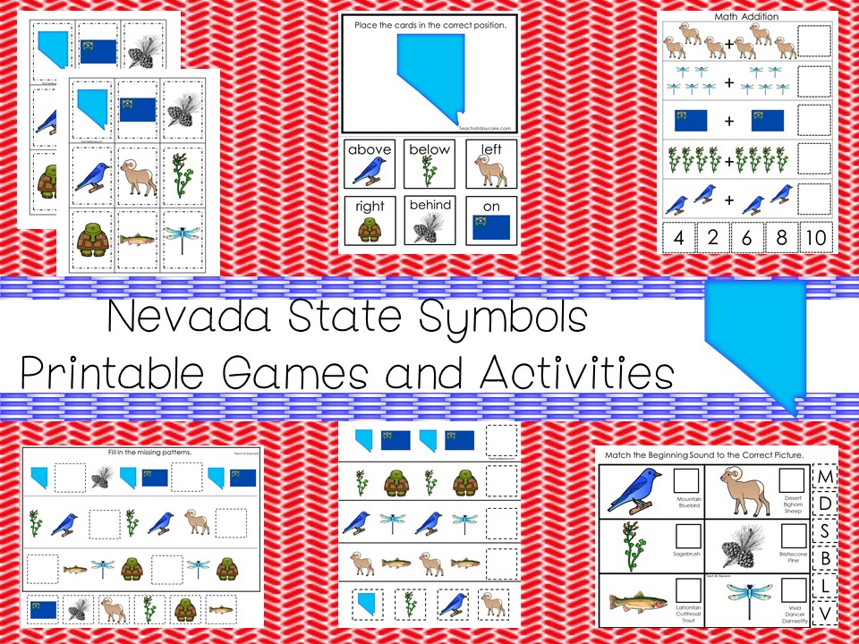 30 Nevada State Symbol Educational School Games. | Made By Teachers