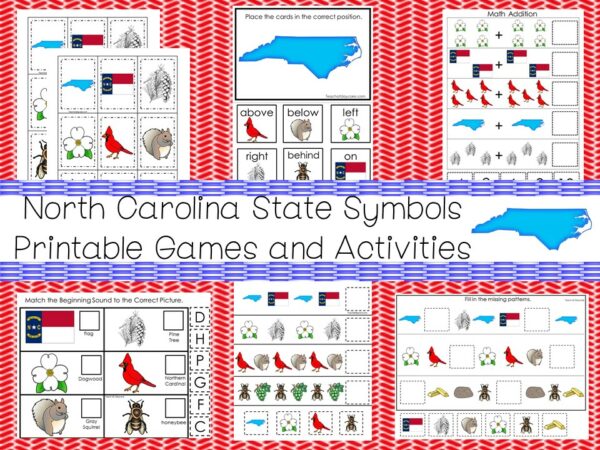 30 North Carolina State Symbol Educational Games. - Made By Teachers