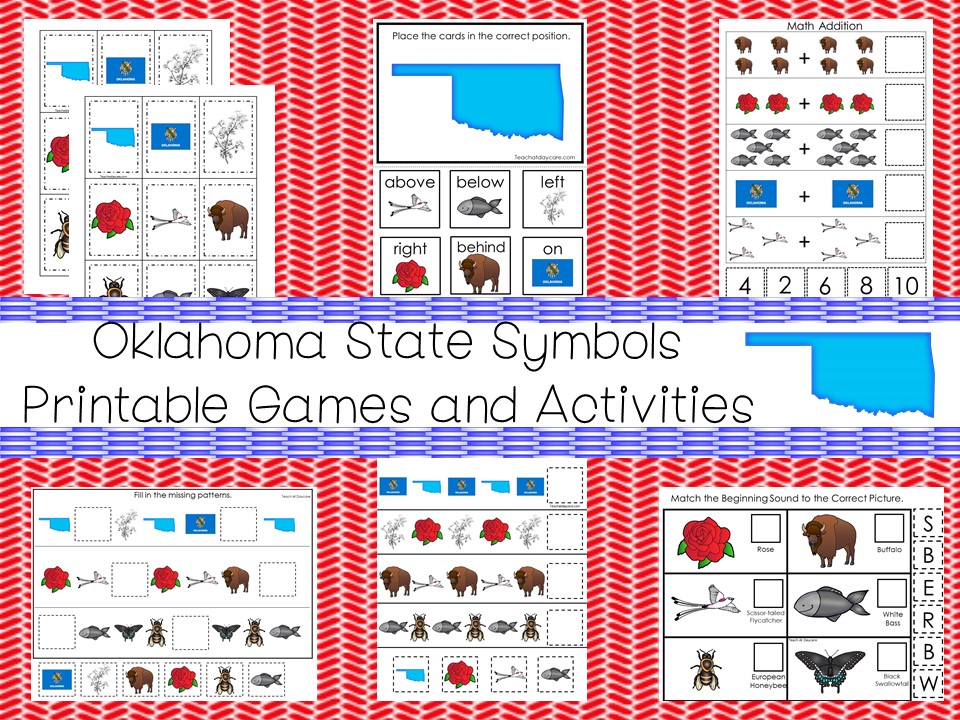 30 Oklahoma State Symbol Educational Games. - Made By Teachers