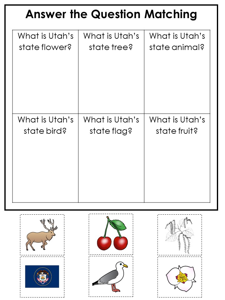 30 Utah State Symbol Educational Geography Games. - Made By Teachers