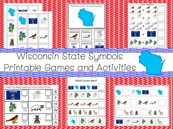 30 Wisconsin State Symbol Educational Games. - Made By Teachers