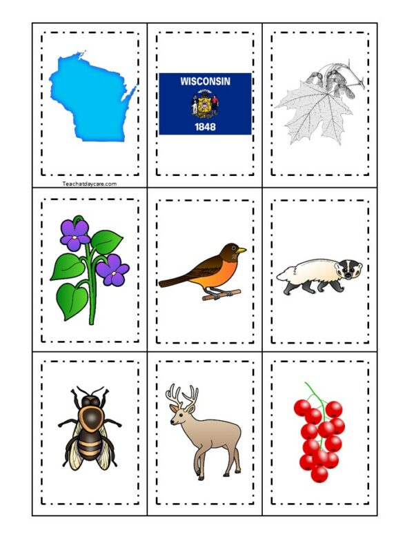 30 Wisconsin State Symbol Educational Games. - Made By Teachers