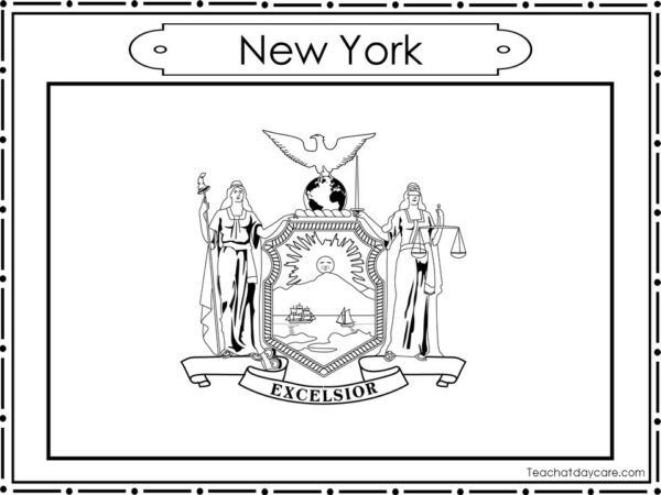 50 State Flag Color Worksheets State Symbols. - Made By Teachers