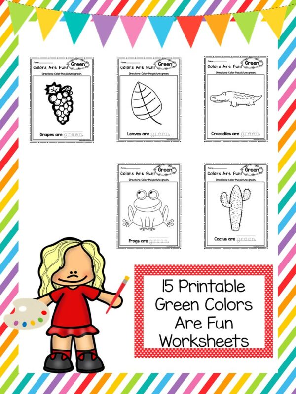 15 Green Colors Are Fun Printable Worksheets. | Made By Teachers