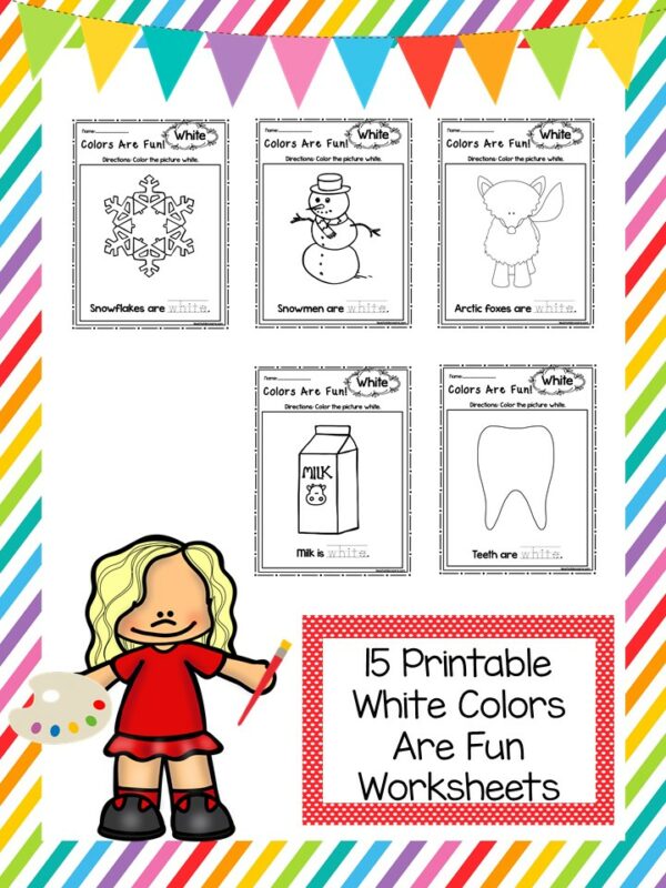 15 White Colors Are Fun Printable Worksheets. - Made By Teachers