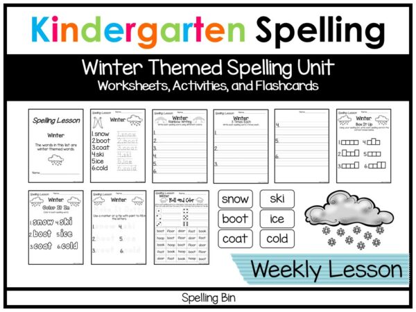 Kindergarten Winter Words Spelling Lesson Activity - Made By Teachers
