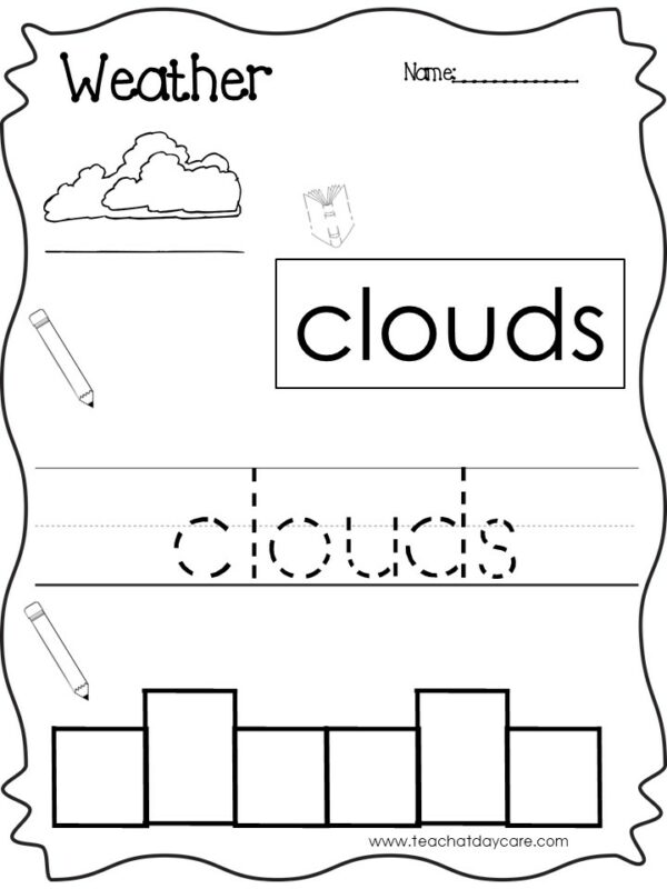 10 Weather Themed Worksheets. Color, Read, Trace. | Made By Teachers