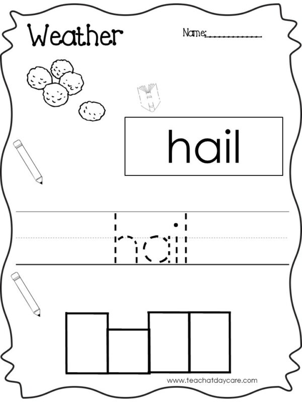 10 Weather Themed Worksheets. Color, Read, Trace. | Made By Teachers