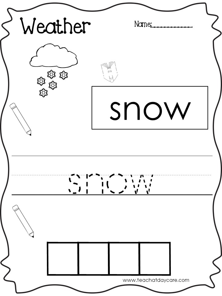 10 Weather Themed Worksheets. Color, Read, Trace. | Made By Teachers
