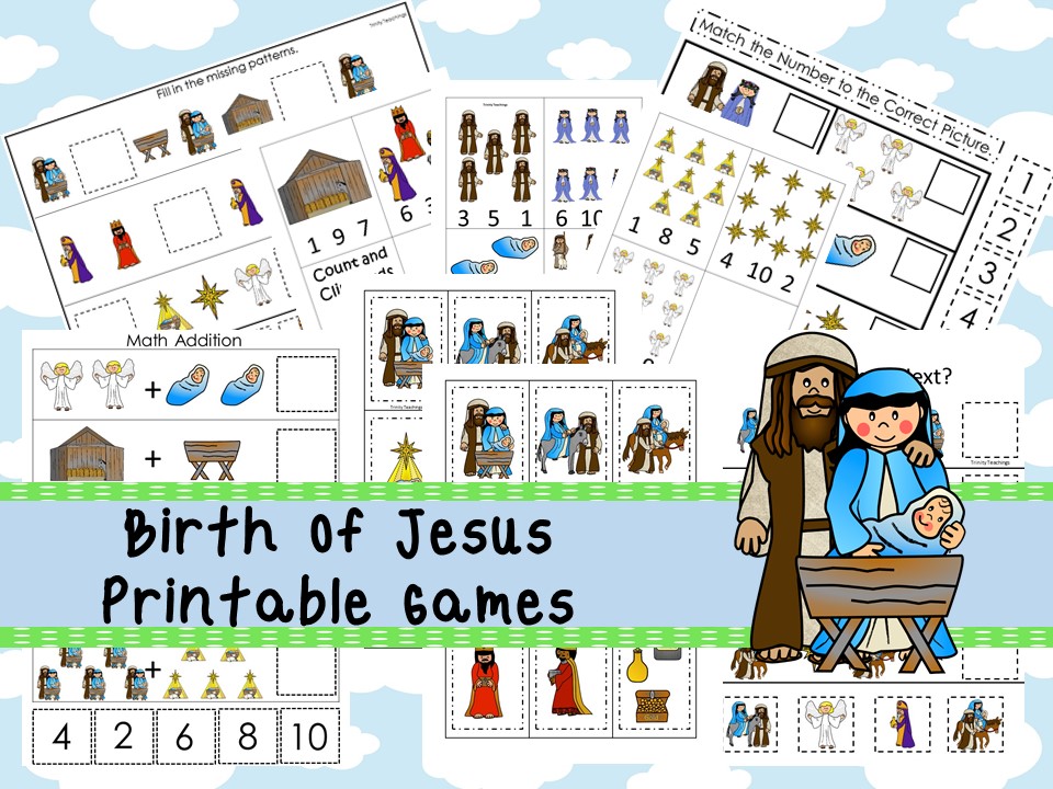 30 Birth of Jesus Themed Printable Bible Games. - Made By Teachers