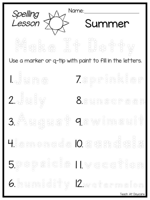 2nd Grade Summer Season Themed Words Spelling Unit - Made By Teachers