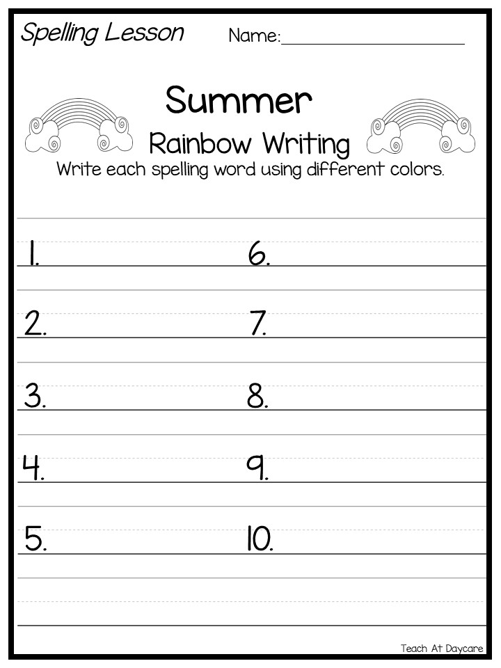 First Grade Summer Season Words Spelling Unit. - Made By Teachers