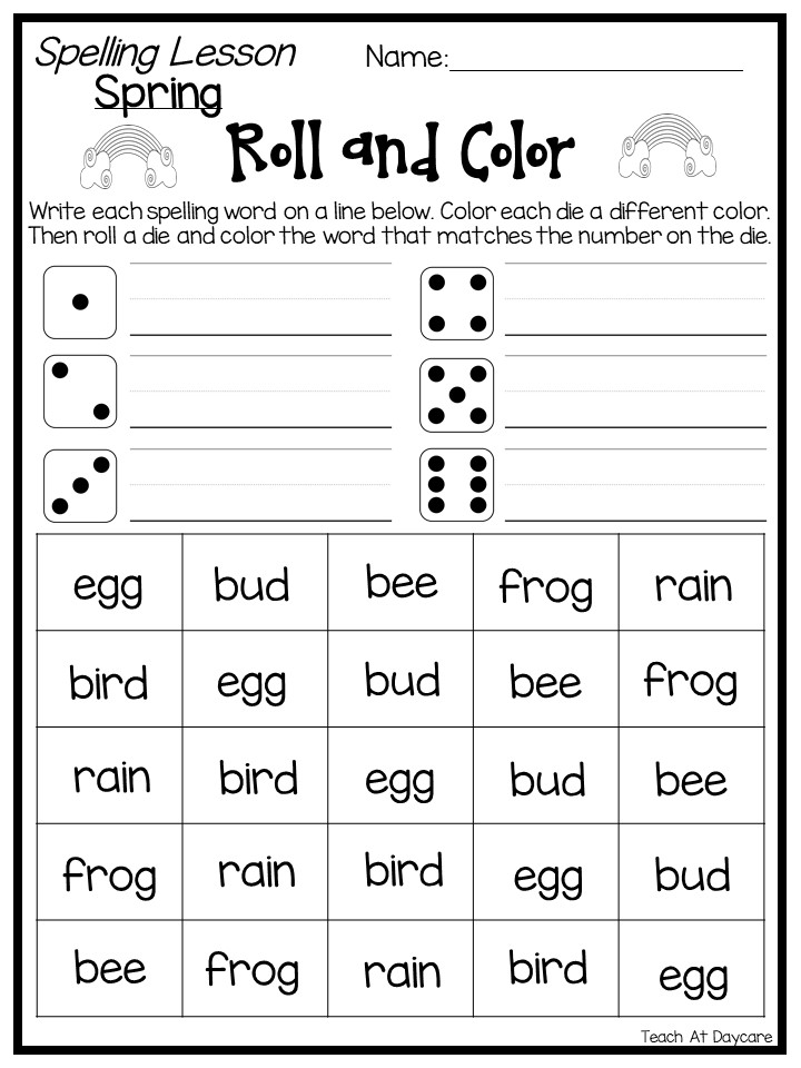 Kindergarten Spring Words Spelling Lesson Activity | Made By Teachers
