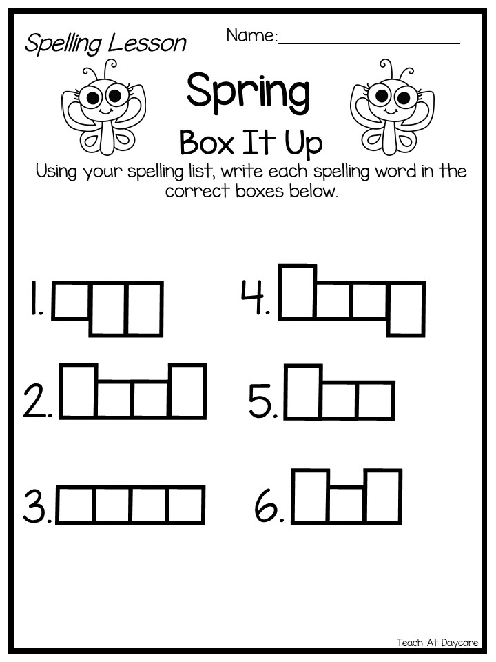 Kindergarten Spring Words Spelling Lesson Activity | Made By Teachers