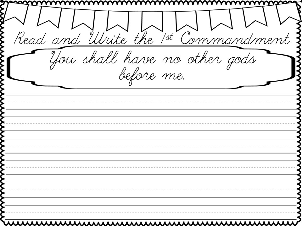 10 Commandments Tracing, Writing Bible Worksheets. - Made By Teachers