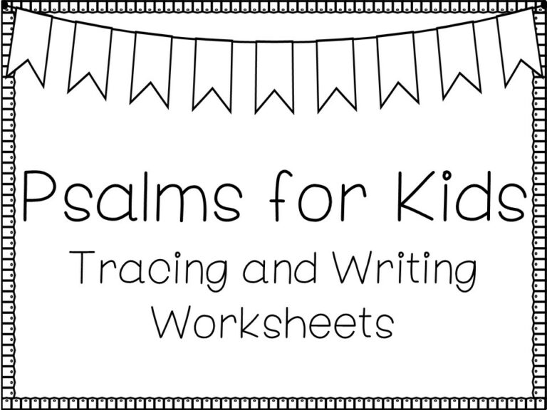 52 Psalms for Kids Bible Verse Trace and Color. | Made By Teachers