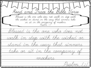 52 Psalms for Kids Bible Verse Trace and Color. | Made By Teachers