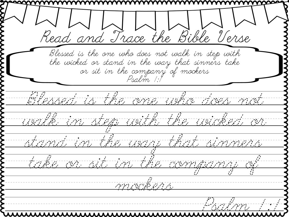 52 Psalms for Kids Bible Verse Trace and Color. | Made By Teachers