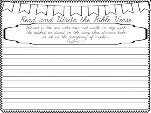 52 Psalms for Kids Bible Verse Trace and Color. | Made By Teachers