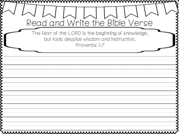 Proverbs for Kids-52 Bible Verse Trace and Color. | Made By Teachers