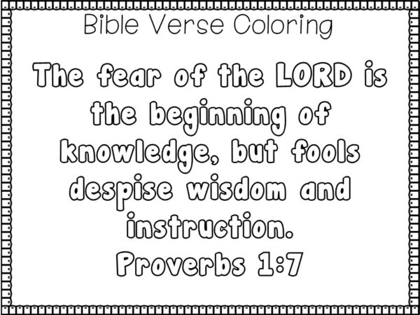 Proverbs for Kids-52 Bible Verse Trace and Color. | Made By Teachers