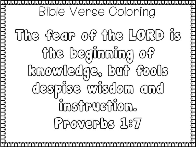 Proverbs for Kids-52 Bible Verse Trace and Color. | Made By Teachers