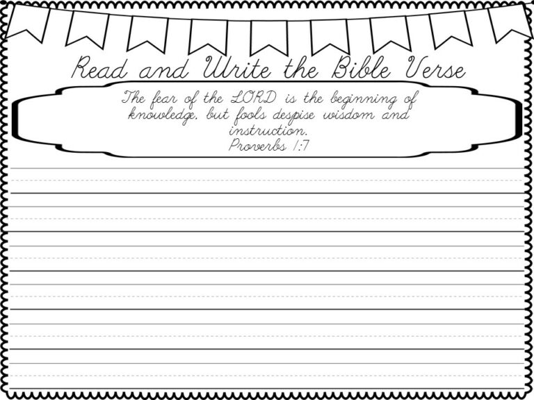 Proverbs for Kids-52 Bible Verse Trace and Color. | Made By Teachers