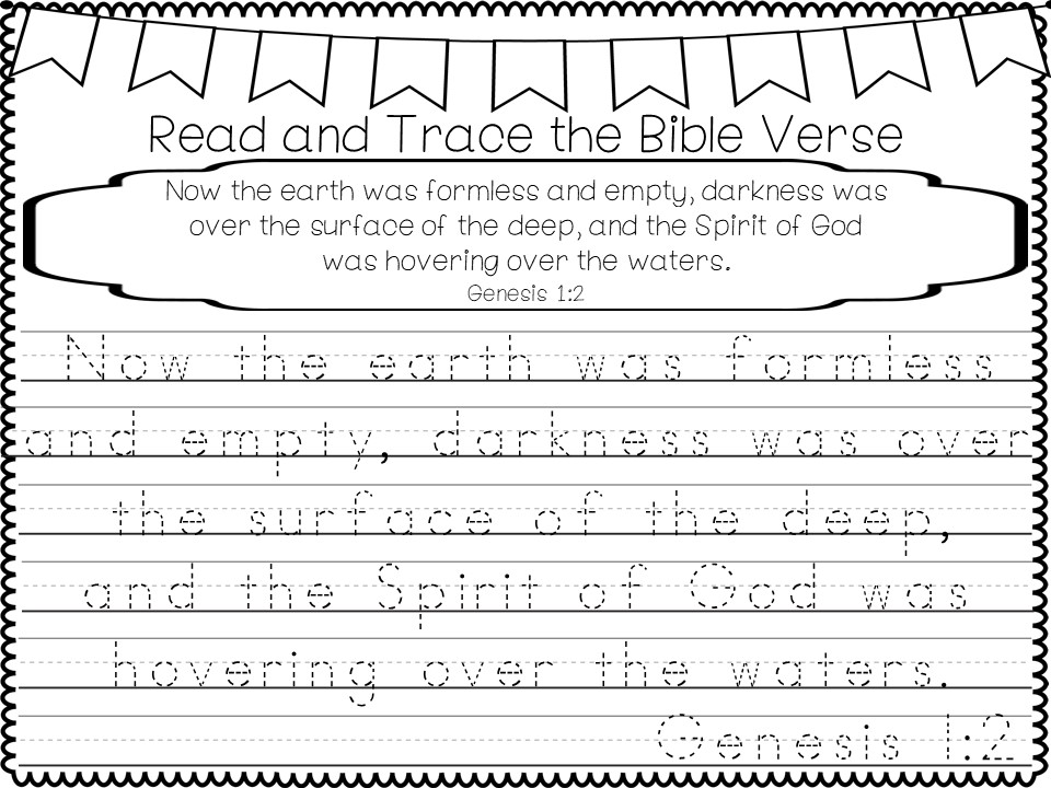 Genesis 1:1-2:3 Days of Creation Memory Verse Pack - Made By Teachers