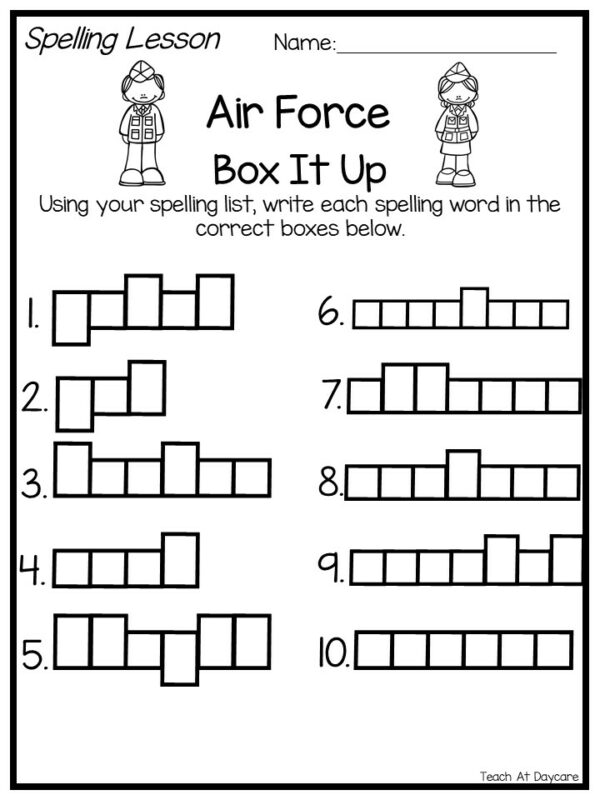 Air Force Themed Words Supplemental Spelling Unit. | Made By Teachers
