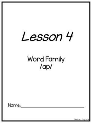 Word Family /ap/ Kindergarten Spelling Unit. - Made By Teachers