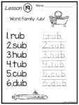 Word Family /ub/ Kindergarten Spelling Unit. - Made By Teachers