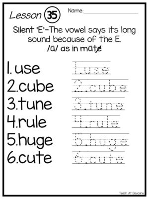 Silent E Long U Kindergarten Spelling Unit. - Made By Teachers