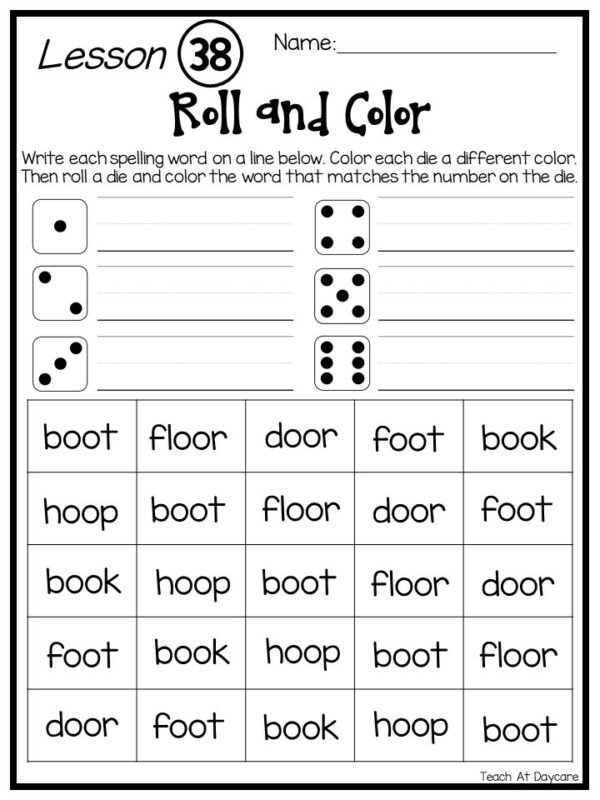 Kindergarten Double OO Words Spelling Unit. | Made By Teachers
