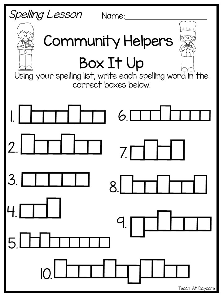Community Helpers Words Supplemental Spelling Unit | Made By Teachers