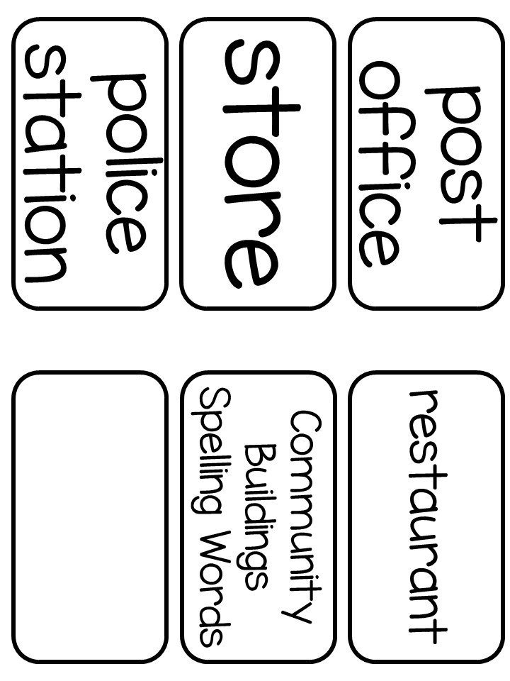 Community Buildings Words Supplement Spelling Unit - Made By Teachers