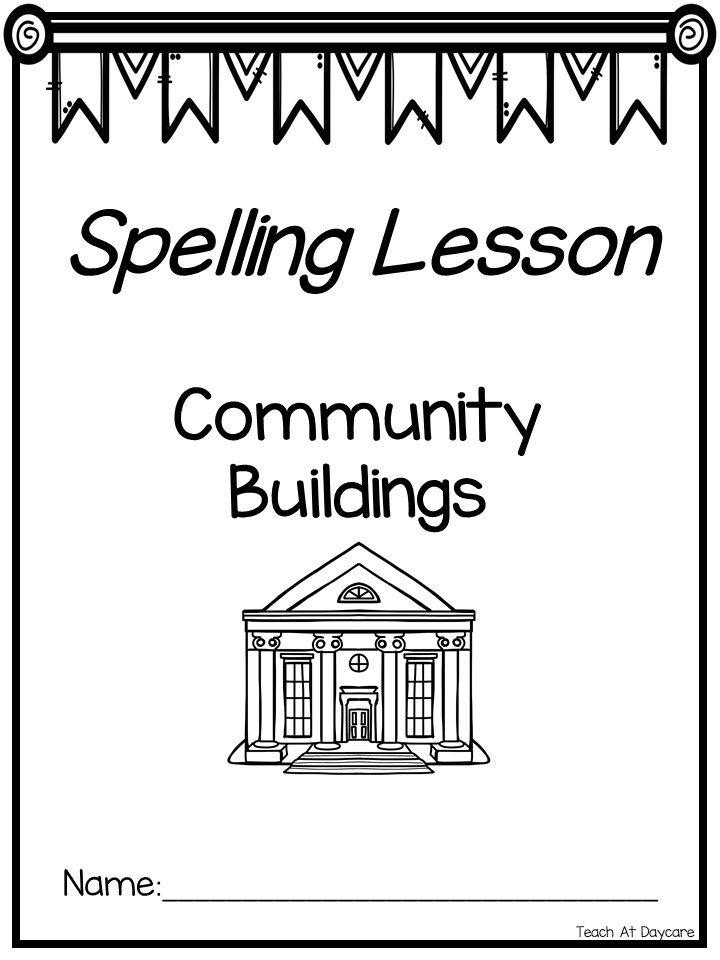 Community Buildings Words Supplement Spelling Unit - Made By Teachers