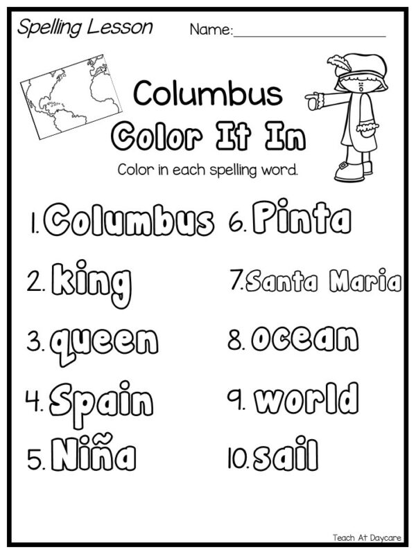 Columbus Words Supplemental Spelling Unit - Made By Teachers